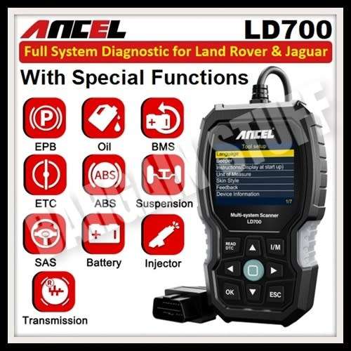 Scanners - Ancel LD700 OBD2 All Systems Diagnostic Tool with Special Functions for Land Rover ...